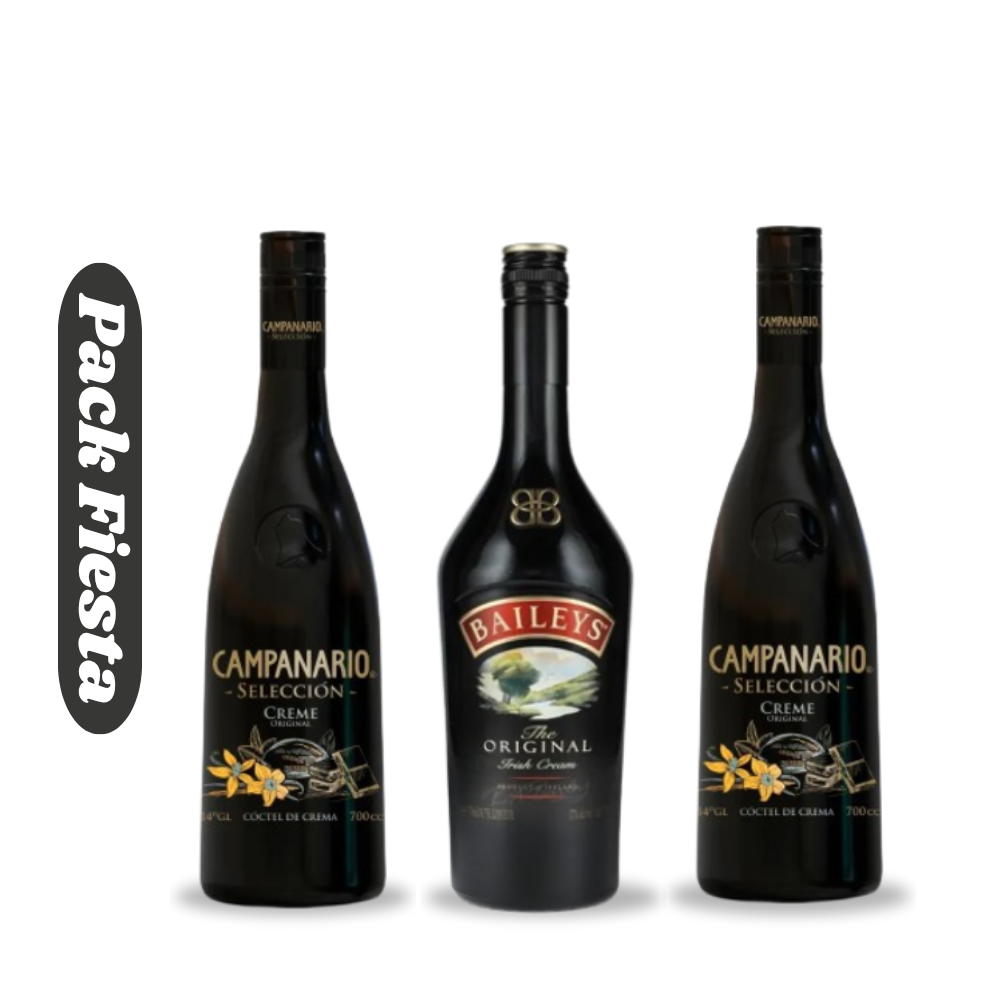Pack Fiesta 1 Baileys 750 ml 17° + 2 Campanario Creme 700 ml 14° – Entrelatas