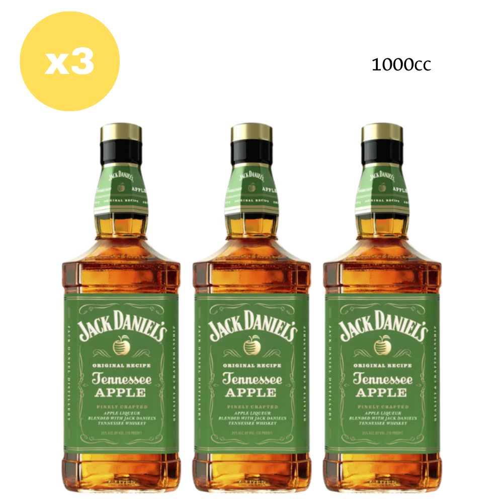 Pack x3 Jack Daniels Apple 1 Lt – Entrelatas