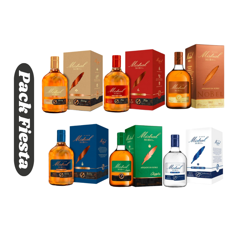 Pack Fiesta Pisco Mistral Nobel Mix – Entrelatas