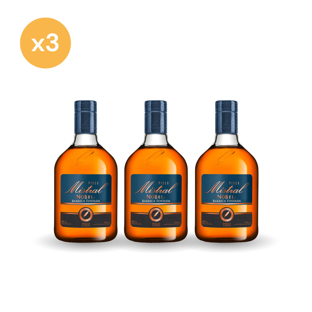 Pack x3 Pisco Mistral Barrica Tostada – Entrelatas
