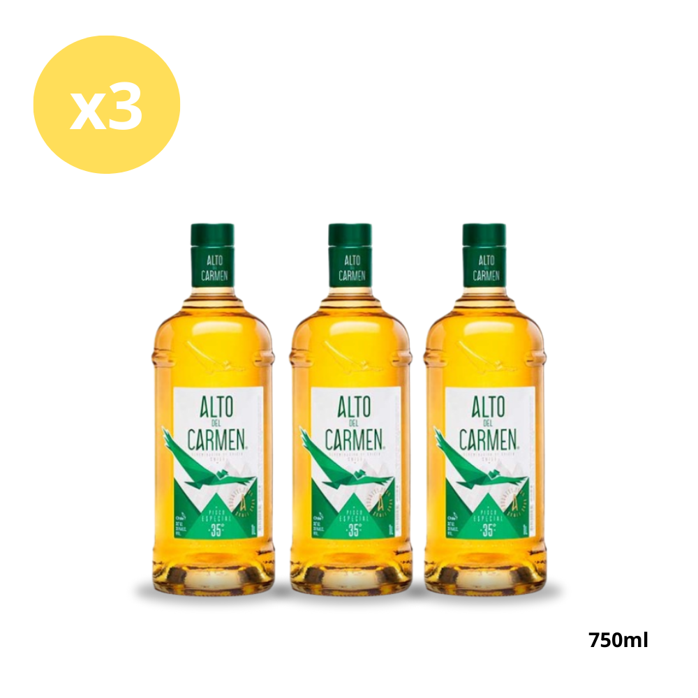 Pisco Alto del Carmen 750 ml 35° x3 – Entrelatas