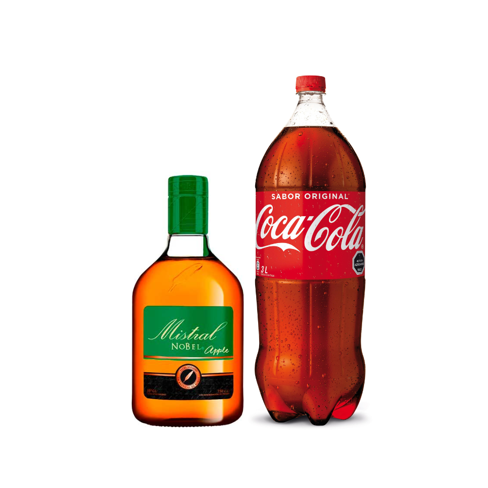 Promo Pisco Mistral Nobel Apple 750 ml + Bebida 3 Lts Variedades – Entrelatas