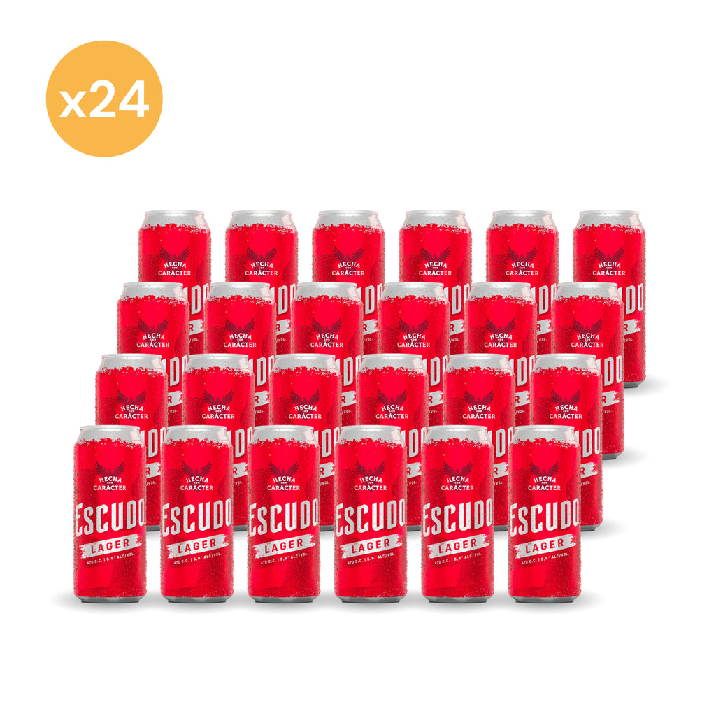 Pack x24 Cerveza Escudo Roja 473 cc – Entrelatas